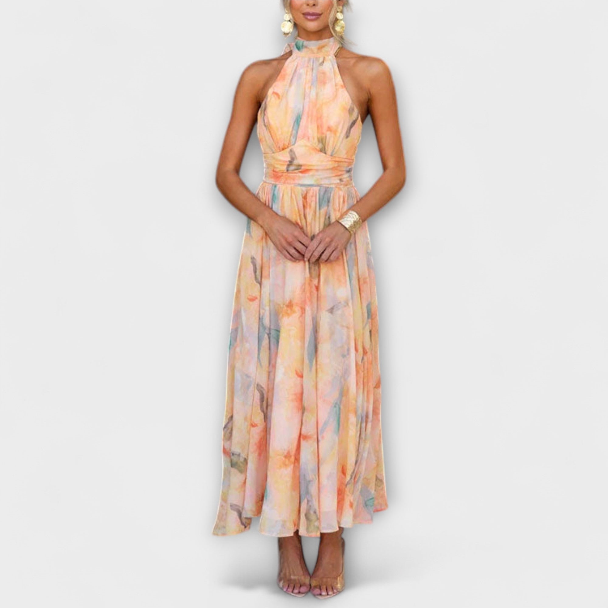 Dana™ – Watercolor Halter Maxi Dress – Sinclair Toronto