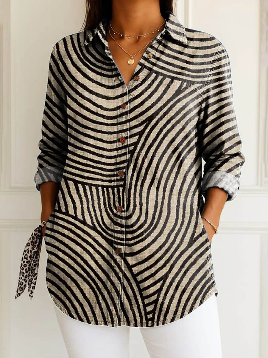 Ingrid™ - Spiraling Stripes Shirt – Sinclair Toronto